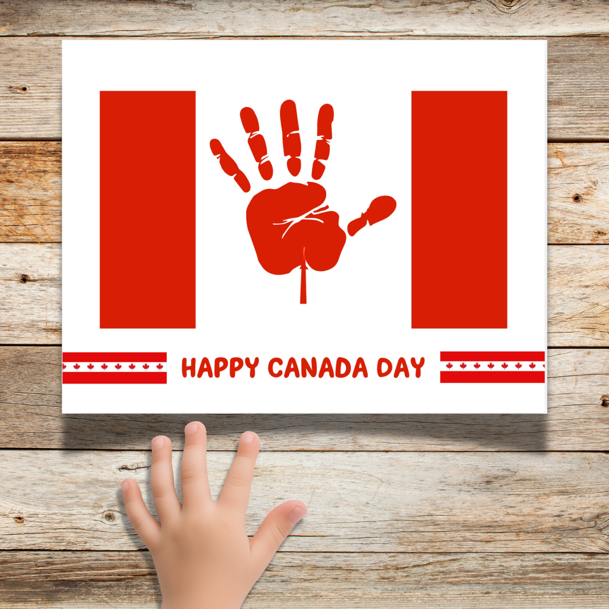 Canada Day Handprint Art, Handprint Craft Activity for Toddler Baby ...
