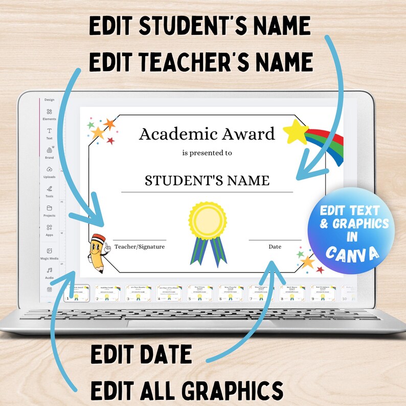 Editable Classroom Awards, End of Year Student Certificates, 100 Days ...