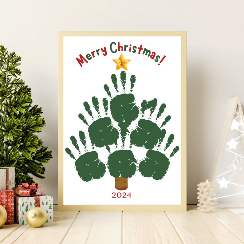 Christmas Handprint Craft, Handprint Art, Christmas Tree Craft ...