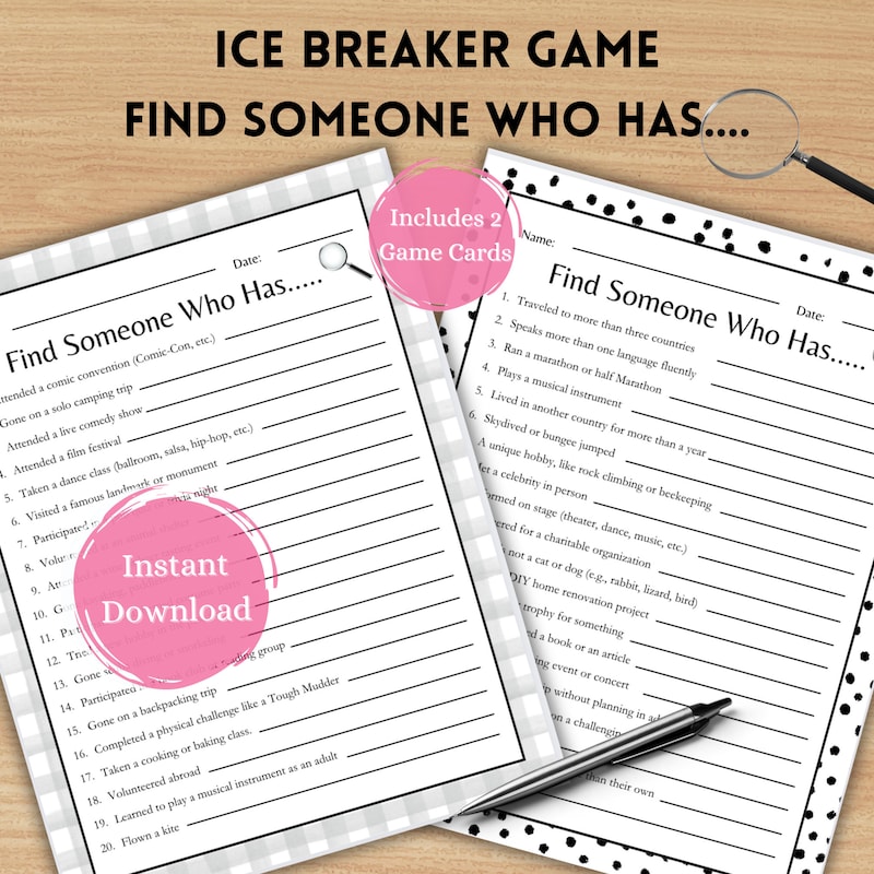 Find Someone Who Game - Etsy