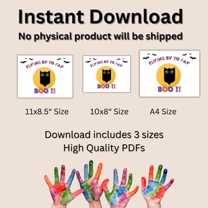 Halloween Handprint Art, Handprint Craft, Say Boo Preschool Activity ...