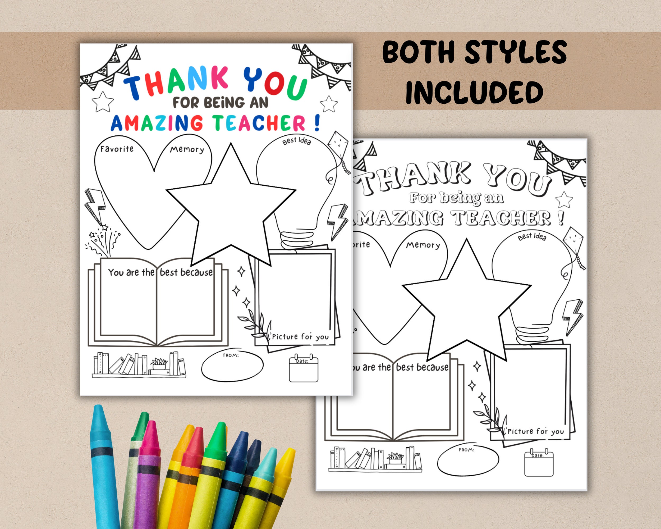 Teacher Appreciation Gift Thank You Coloring Page. Preschool, School ...