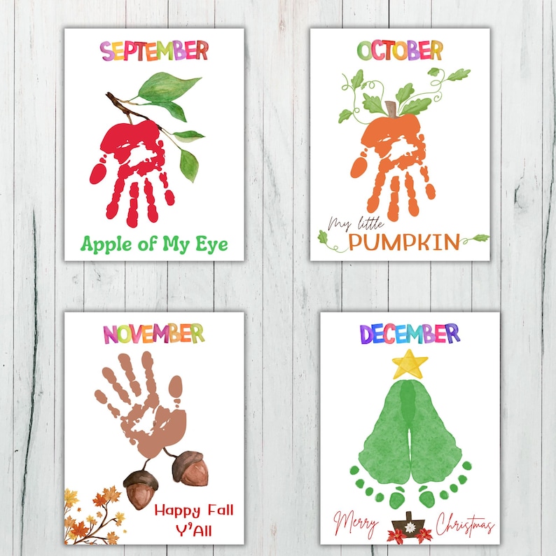 Handprint Memory Book, Handprint Art Printable Handprint Activity for ...