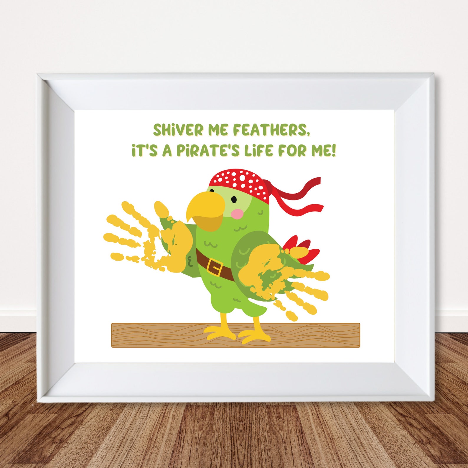 Pirate Handprint Art, Parrot Handprint Craft for Babies, Toddlers ...