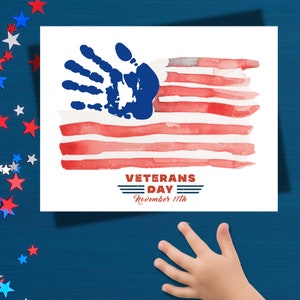 Veterans Day Handprint Art, Veterans Day Craft, Baby Toddler Craft ...