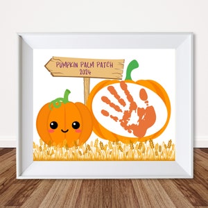 Halloween Handprint Art, Handprint Craft, Pumpkin Patch Preschool ...