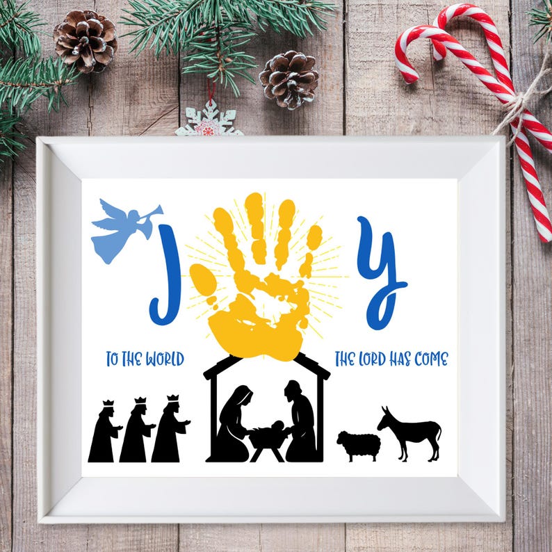 Nativity Handprint Art, Sunday School Craft, Preschool Handprint Craft ...