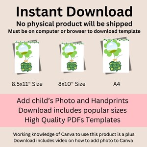 St Patricks Day Handprint Craft, Photo Craft, Preschool Activity ...