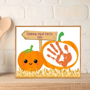 Halloween Handprint Art, Handprint Craft, Pumpkin Patch Preschool ...