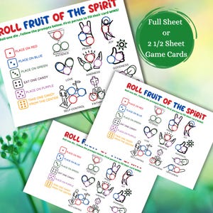 Fruit of the Spirit Game, Printable Game, Sunday School Game, Candy ...