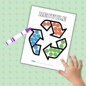 Earth Day Dot Marker Coloring Page for Preschoolers. Earth Day Activity ...