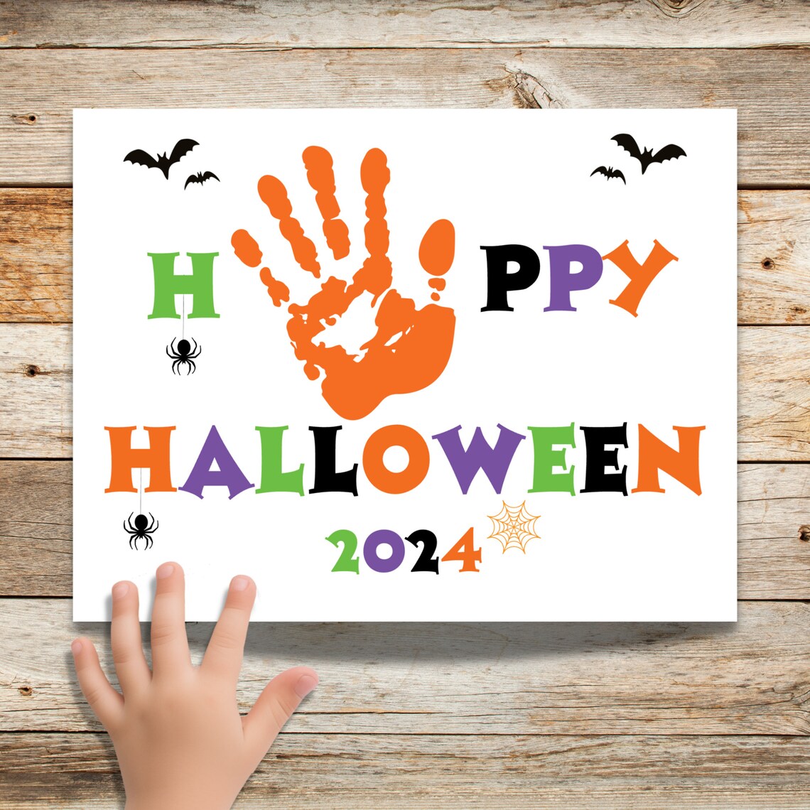Halloween Handprint Art, Handprint Craft, Happy Halloween Preschool ...