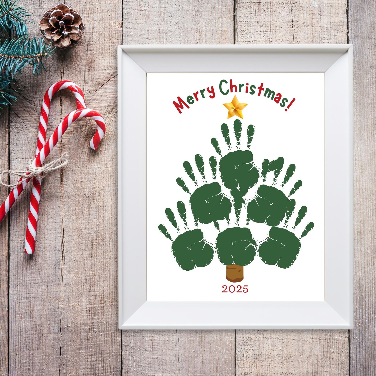 Christmas Handprint Craft, Handprint Art, Christmas Tree Craft ...