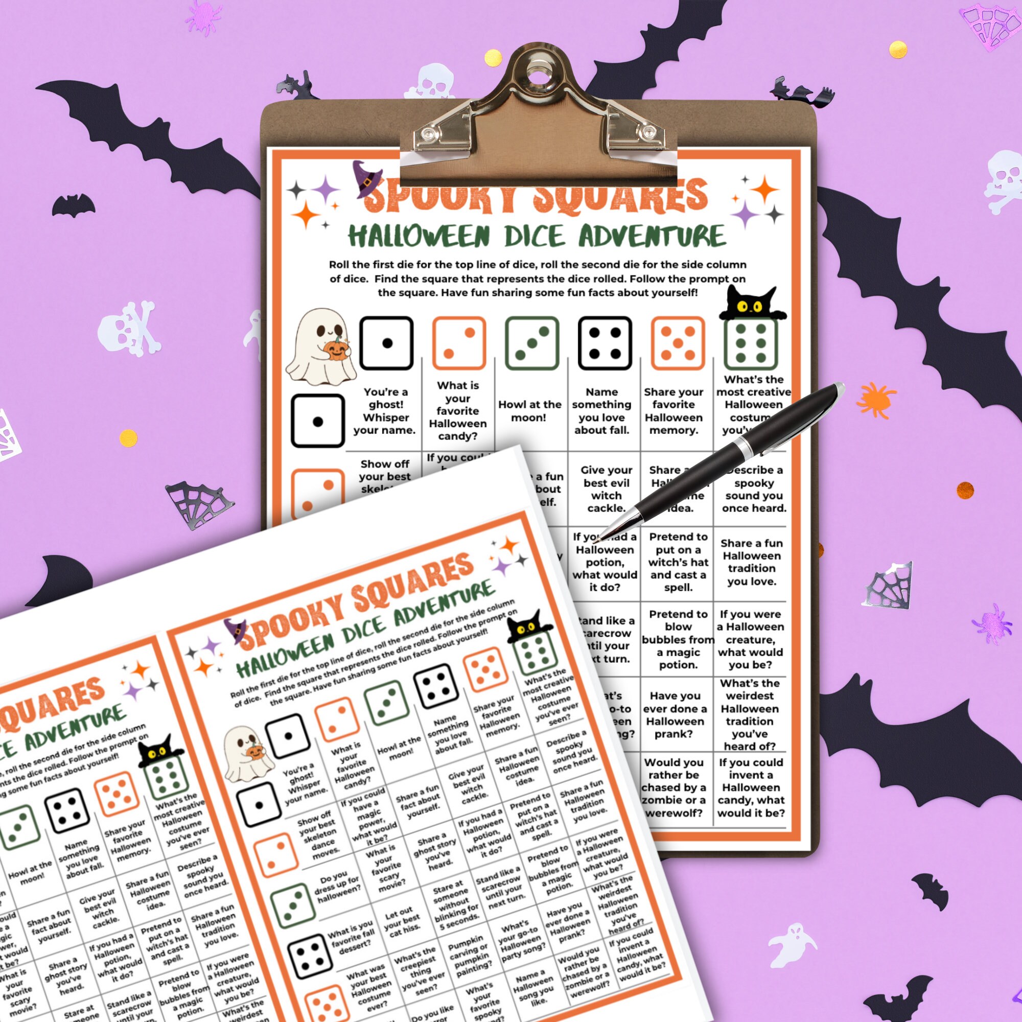 Halloween Icebreaker Dice Game, Halloween Printable Game for Adults ...