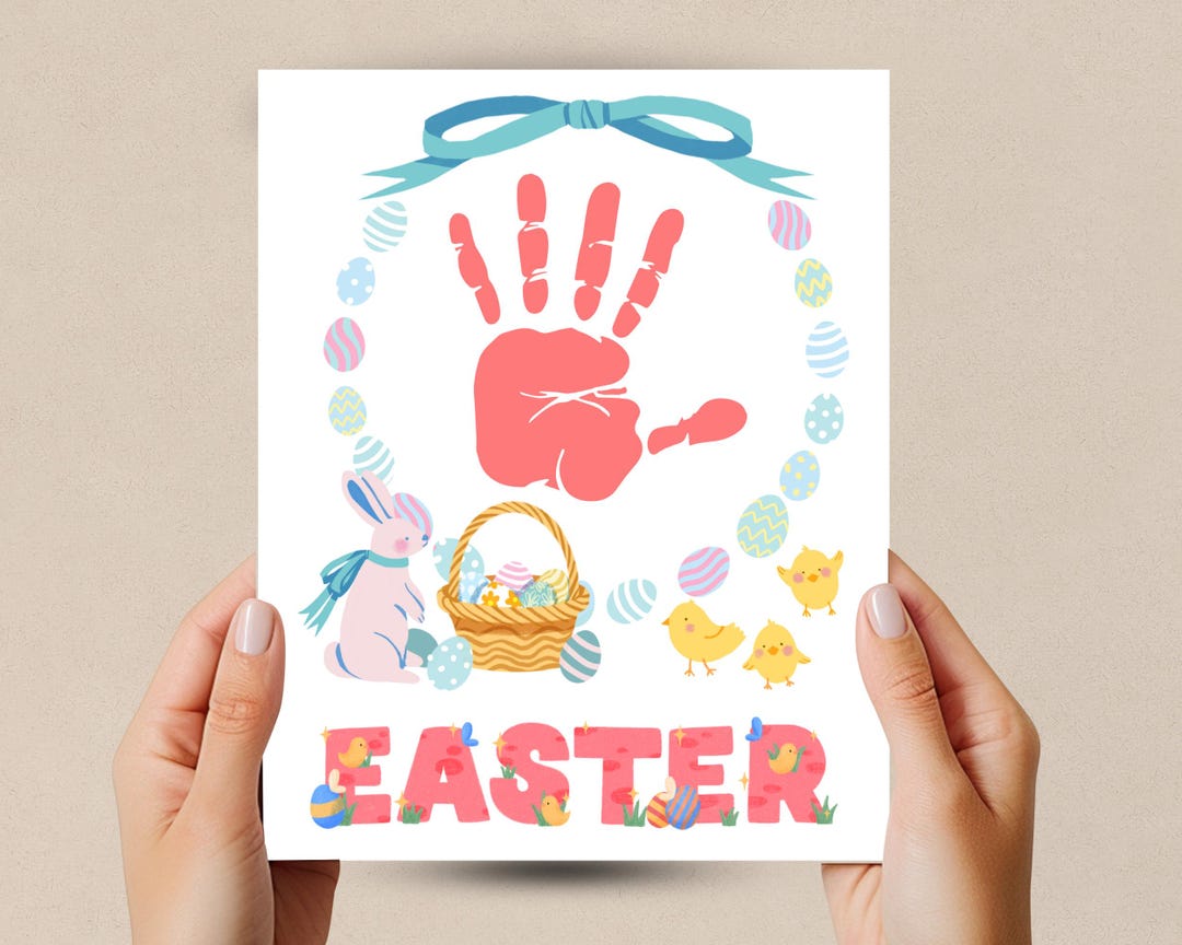Easter Handprint Craft, Handprint Keepsake, Toddler Handprint ...
