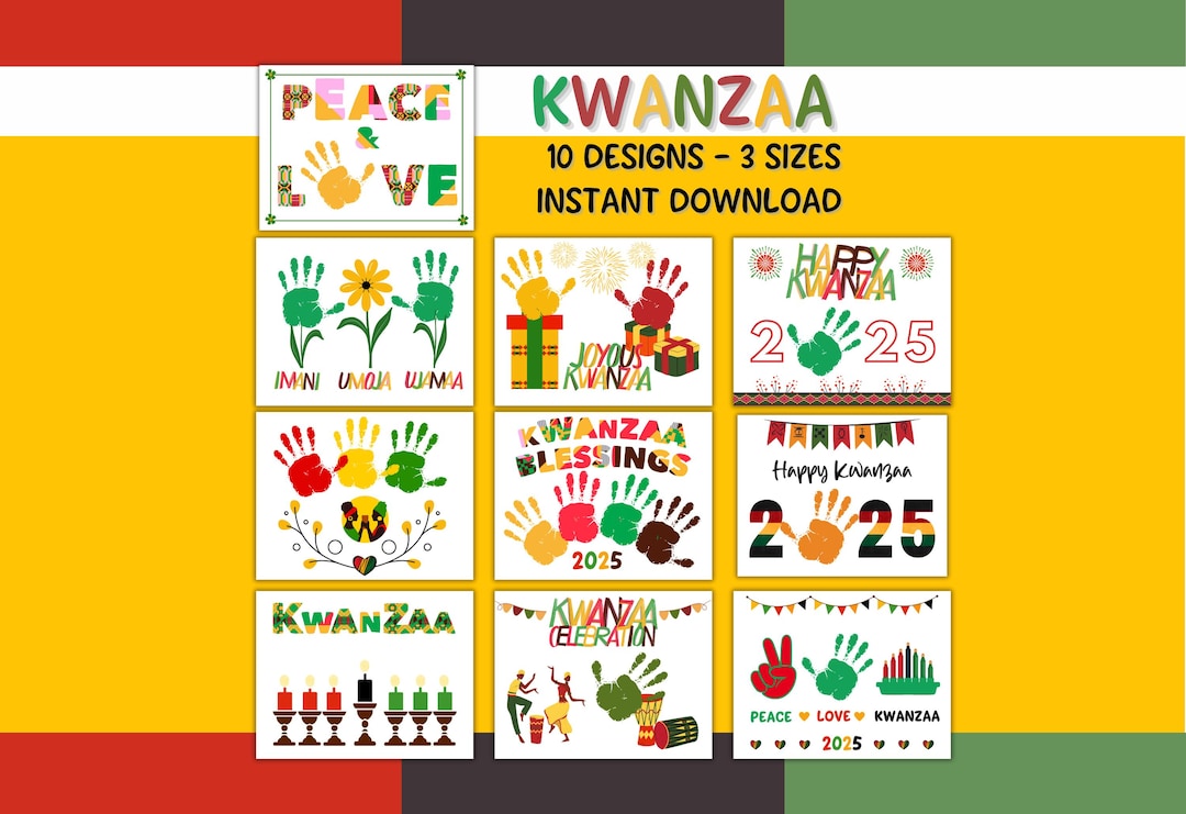 Kwanzaa Handprint Craft Bundle, Handprint Art, Handprint Printable ...