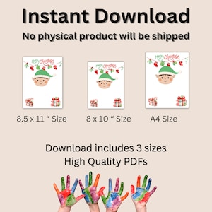 Christmas Handprint Craft, Handprint Art, Christmas Elf, Christmas ...