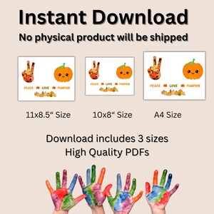 Fall Handprint Art, Pumpkin Handprint Craft, Preschool Activity for ...