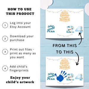 Hanukkah Handprint Craft, Handprint Art, 2024 Hanukkah, Preschool ...