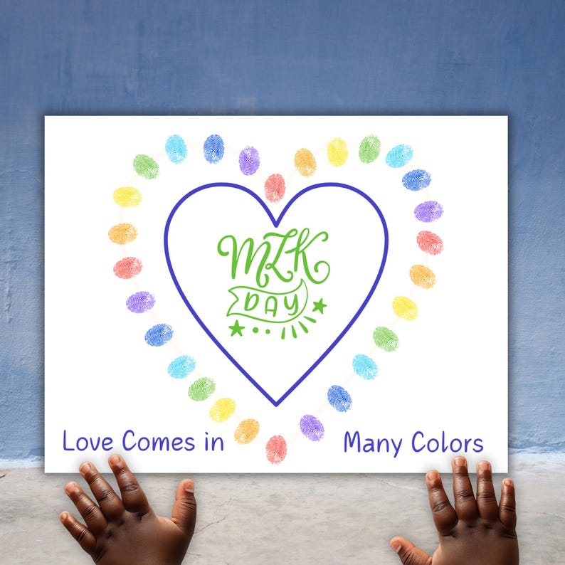 Martin Luther King Handprint Art, Handprint Craft, Printable Activity ...