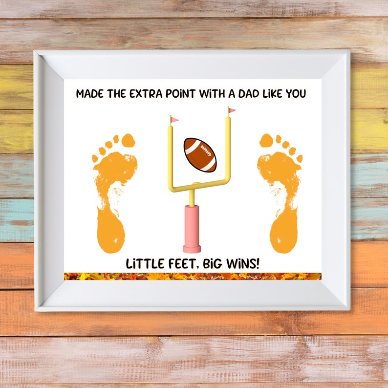 Football Footprint Art, Fall Football Footprint Craft for Babies ...
