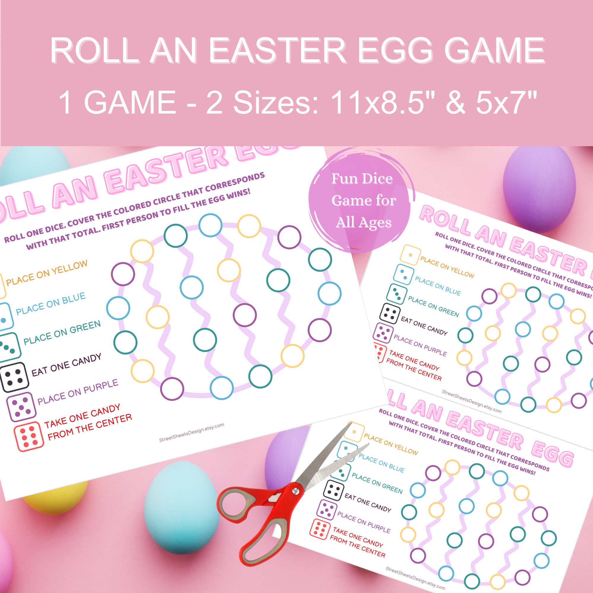 Roll an Easter Egg Game, Easter Dice Game. Easter Classroom Activity ...