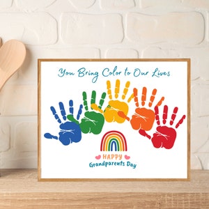Grandparent's Day Handprint Art, Preschool Handprint Craft Activity for ...