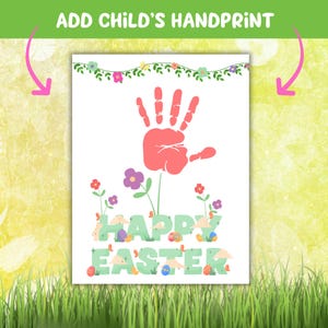 Easter Handprint Craft, Easter Printable Handprint Keepsake, Toddler ...
