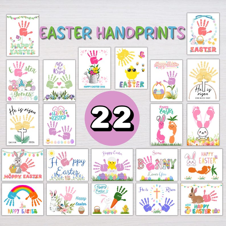 Easter Handprint Craft, Easter Handprint Art, Printable Activity ...