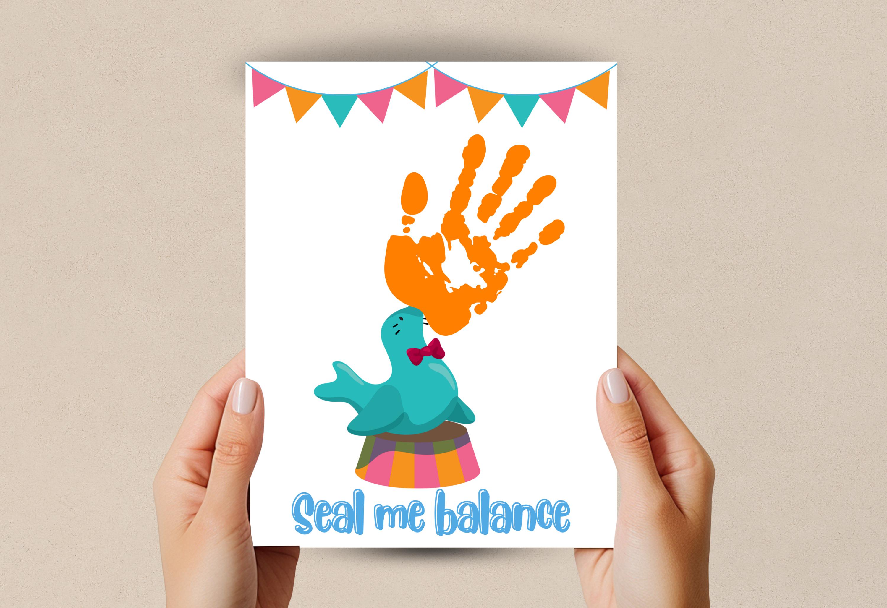 Circus Handprint Art, Seal Handprint Craft for Babies and Toddlers ...