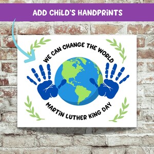 Martin Luther King Handprint Craft, Handprint Art, Printable Activity ...