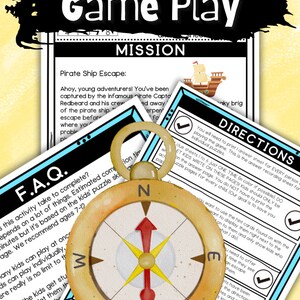 Pirate Ship Escape Room for Kids, Printable Escape Room Kit, Escape ...