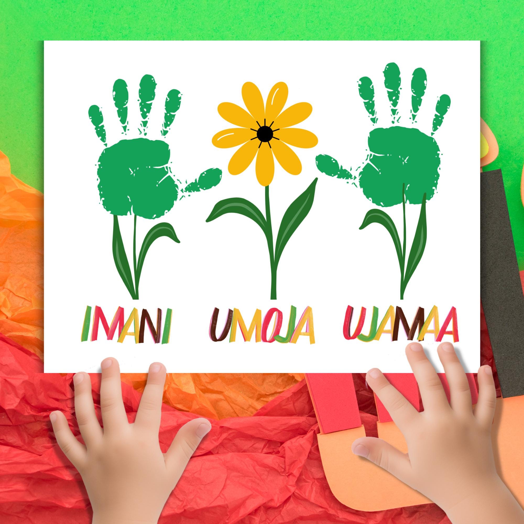 Kwanzaa Handprint Craft, Kwanzaa Handprint Art, Handprint Activity ...