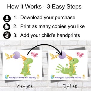 Birthday Handprint Craft, Birthday Handprint Art, Printable Activity ...
