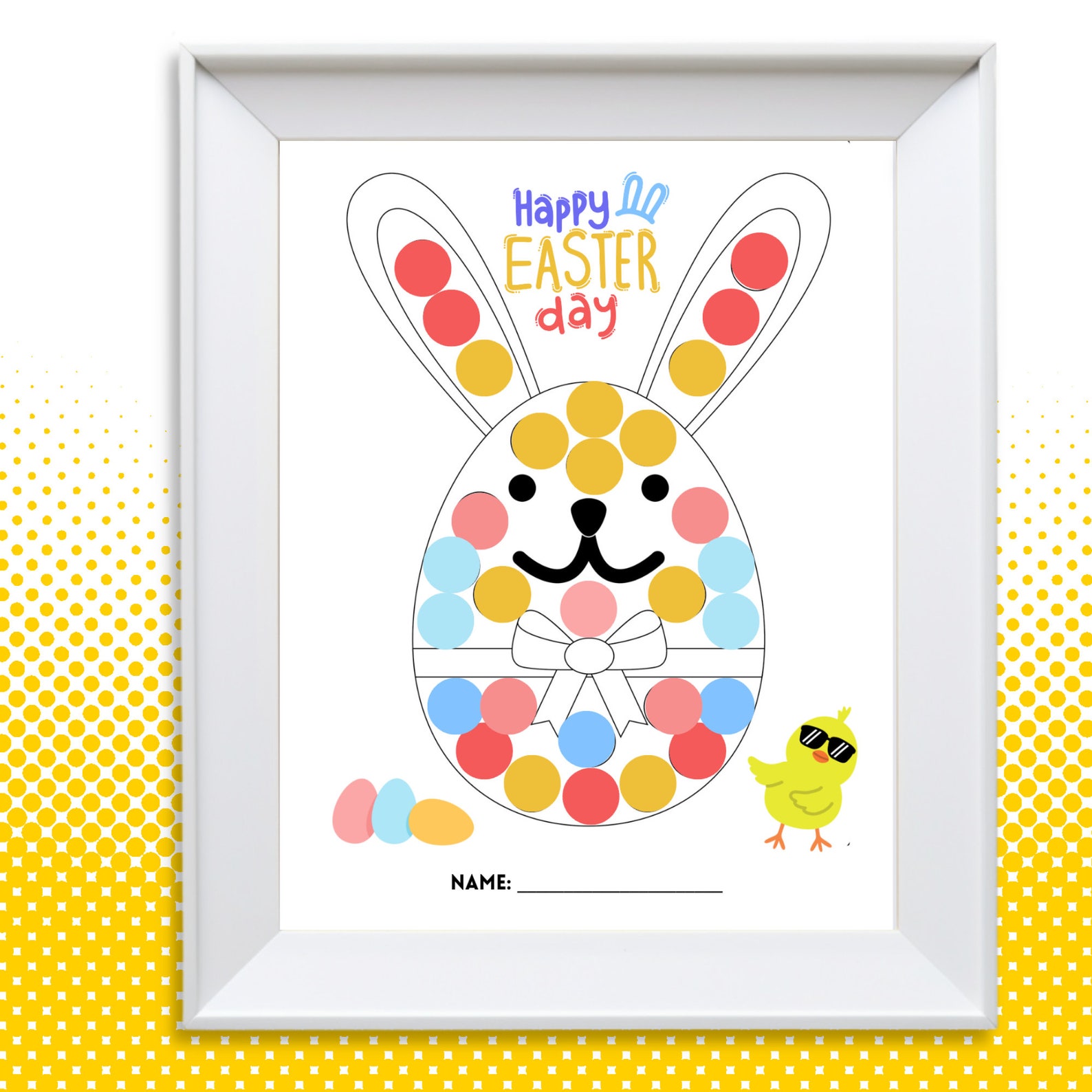 Easter Dot Marker Coloring Page for Preschoolers. Easter Activity, Dot ...