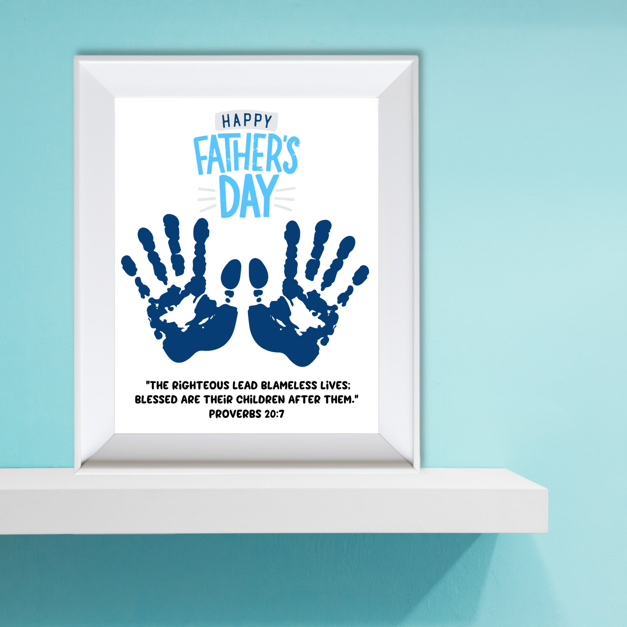 Father's Day Bible Handprint Art, Handprint Craft, Preschool Baby ...