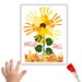 Fall Handprint Art, Sunflower Handprint Craft, Preschool Activity for ...