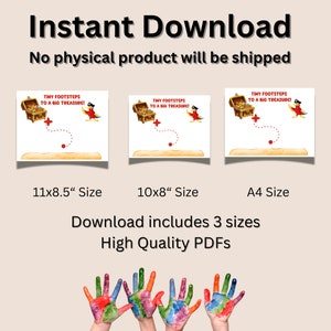 Pirate Handprint Art, Treasure Handprint Craft for Babies, Toddlers ...