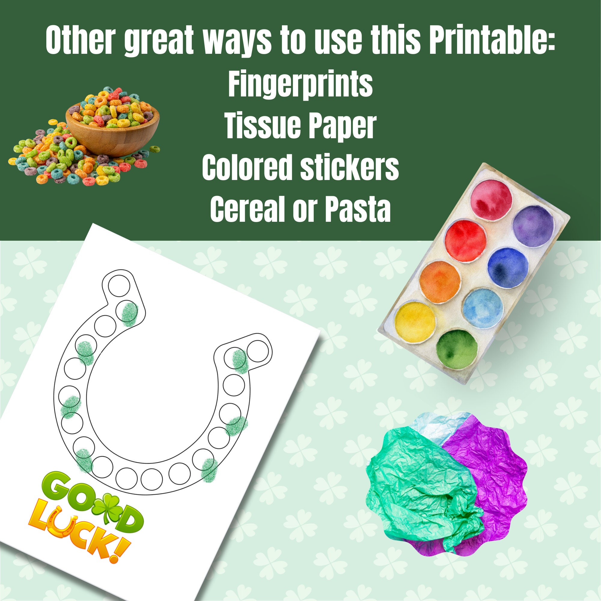 St Patrick's Dot Marker Coloring Page for Preschoolers. St Patrick's ...