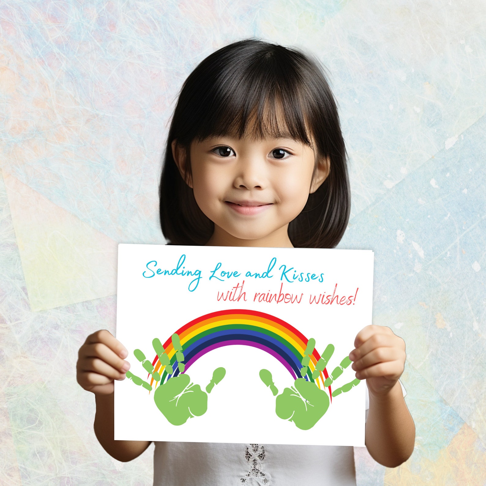 Handprint Craft, Rainbow Handprint Art, Keepsake Handprint, Toddler ...