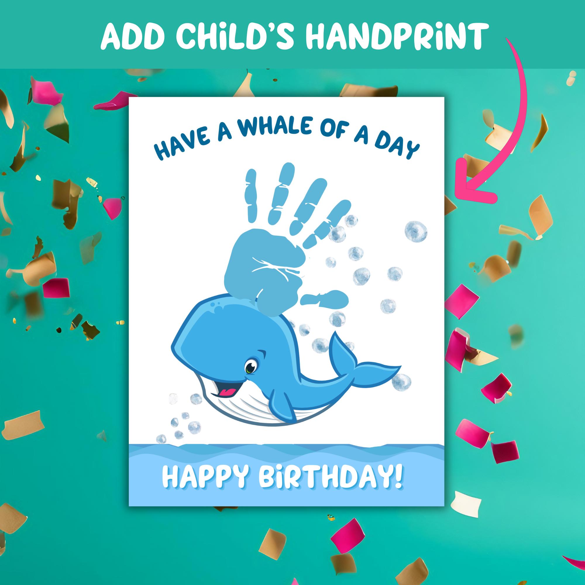 Birthday Handprint Art, Birthday Handprint Craft, Printable Activity ...
