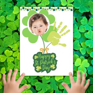 St Patricks Day Handprint Craft, Photo Craft, Preschool Activity ...