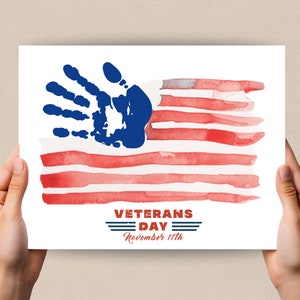 Veterans Day Handprint Art, Veterans Day Craft, Baby Toddler Craft ...