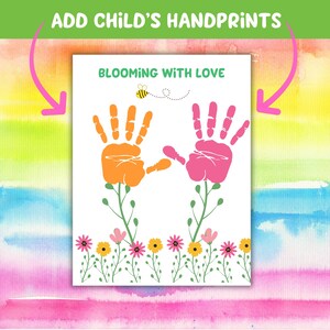 Spring Handprint Craft, Spring Handprint Activity for Preschoolers, DIY ...