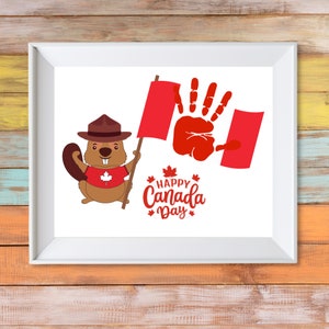 Canada Day Handprint Art, Handprint Craft Activity for Toddler Baby ...