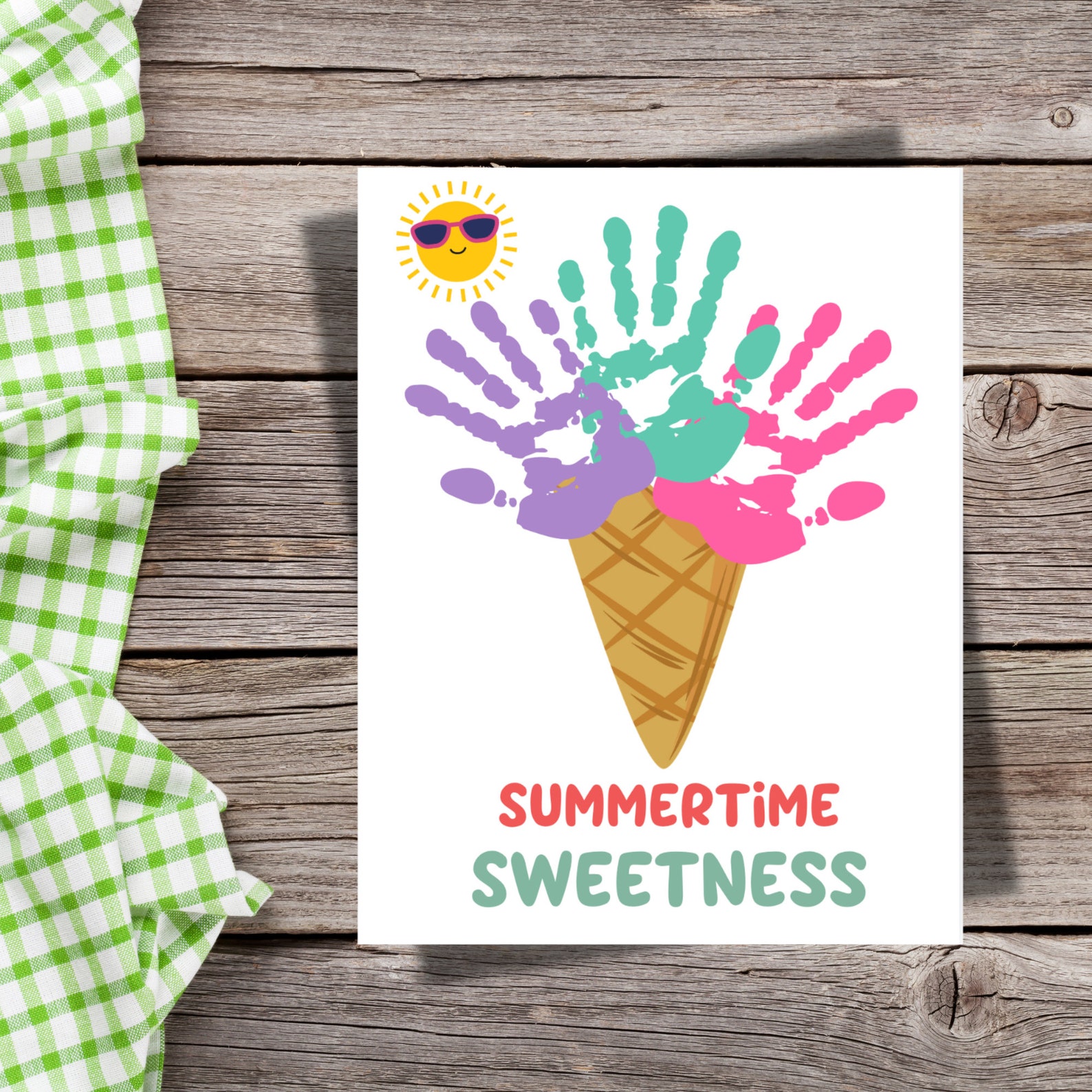 Summer Handprint Art, Preschool Handprint Craft Activity for Babies ...