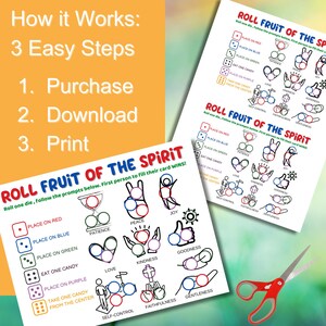 Fruit of the Spirit Game, Printable Game, Sunday School Game, Candy ...