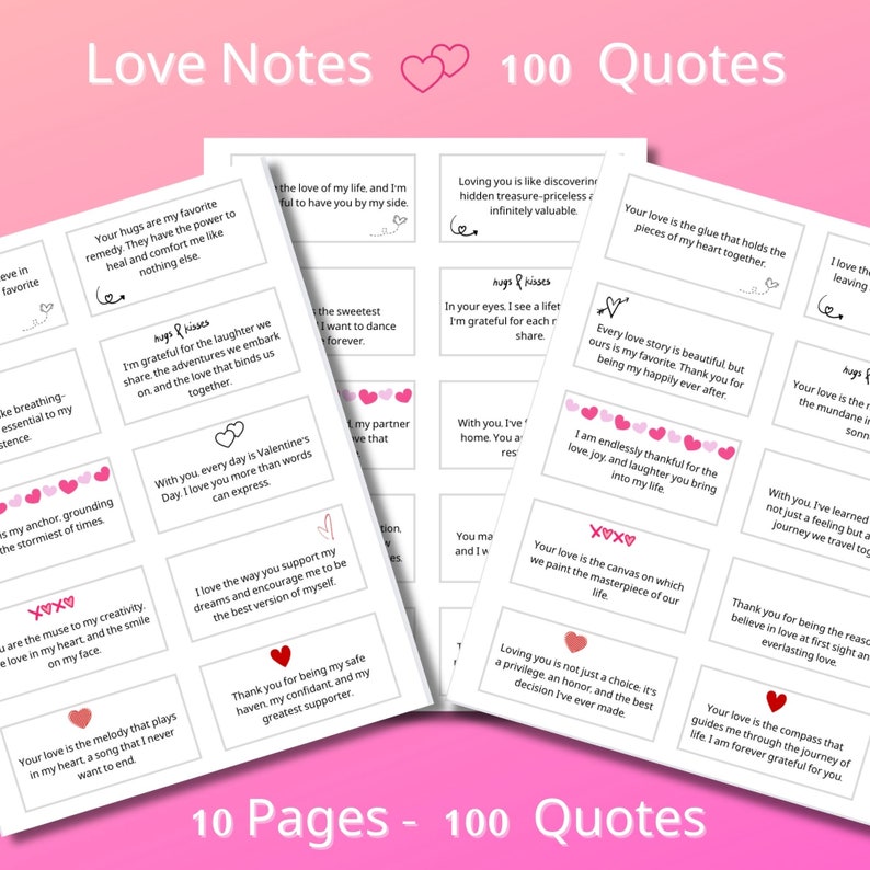 Editable Lunch Box Love Notes Printable, Valentine's Day, Anniversary ...