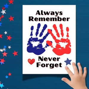 Veterans Day Handprint Art, Veterans Day Craft Activity Toddlers Baby ...