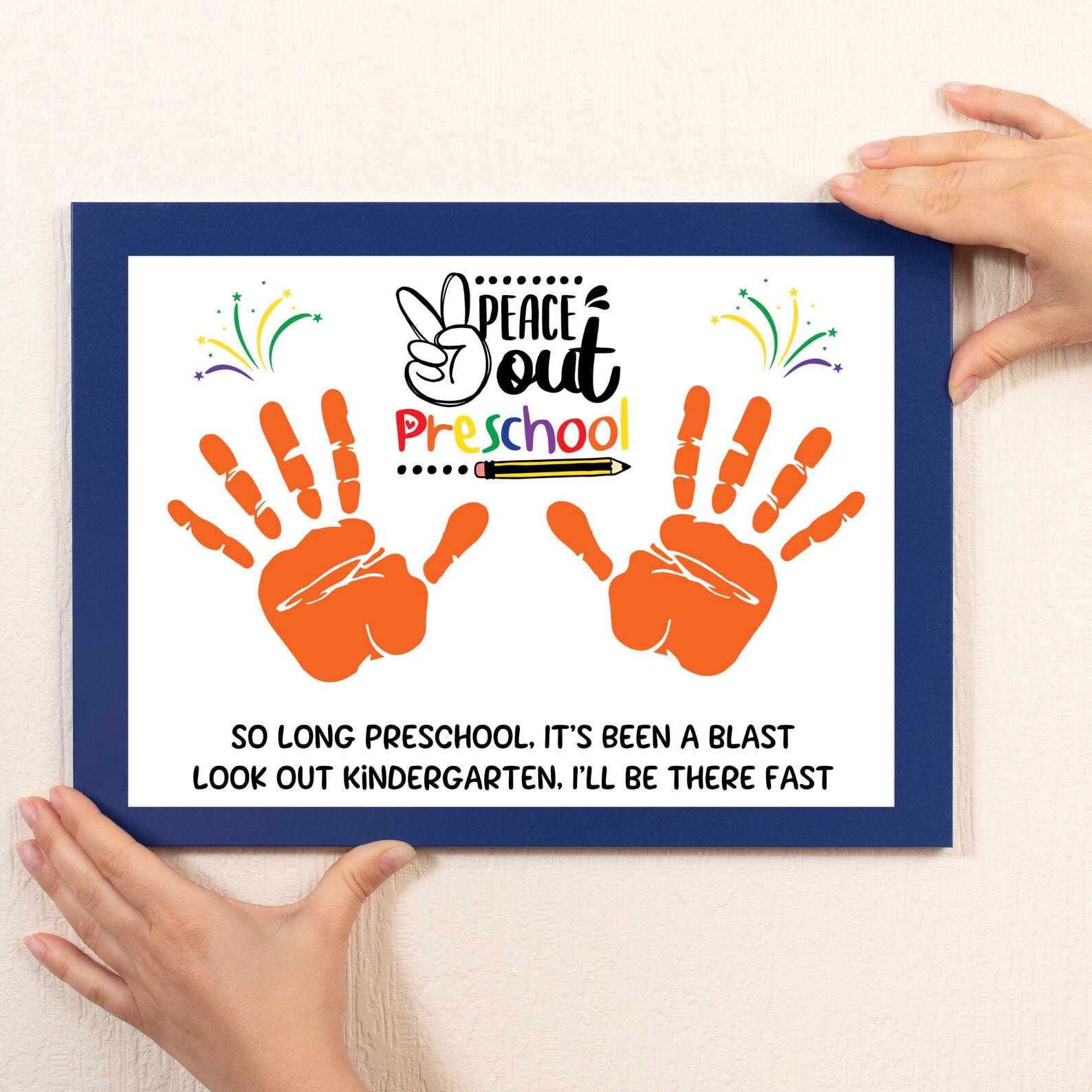 Preschool Handprint Art Craft, Last Day of Preschool, Preschool ...